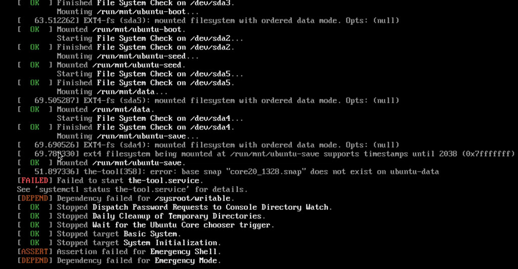 Aborted snap refresh caused system boot failure - snapd - snapcraft.io